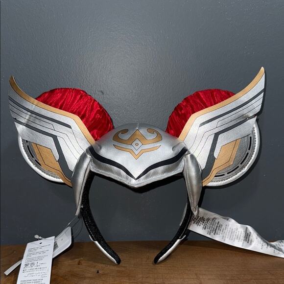 Disney | Accessories | Disney Marvel Mighty Thor Mickey Ears Silver Red ...